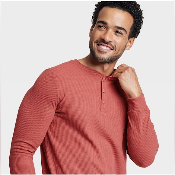 Goodfellow & Co | Shirts | Nwt Goodfellow Mens Xl Henley Rust Shirt ...